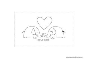 Dibujos de San Valentín para colorear